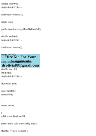 import java.util.Scanner; public class Rainfall {Scanner s=new.pdf