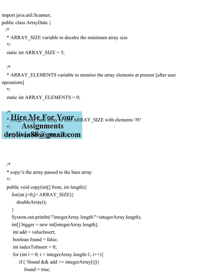 import java.util.Scanner;public class ArrayData { AR.pdf import java.util.Scanner;public class ArrayData { AR.pdf