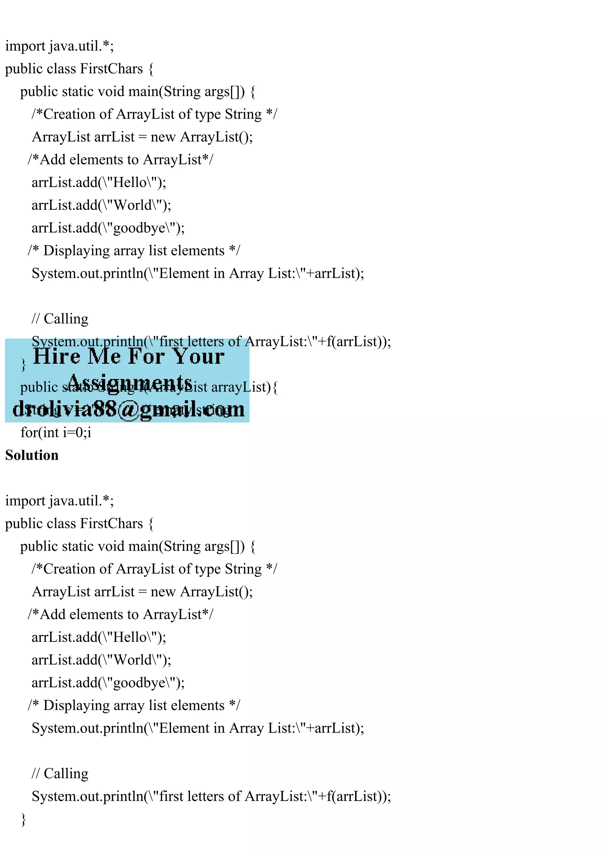 import java.util.;public class FirstChars { public static vo.pdf import java.util.;public class FirstChars { public static vo.pdf