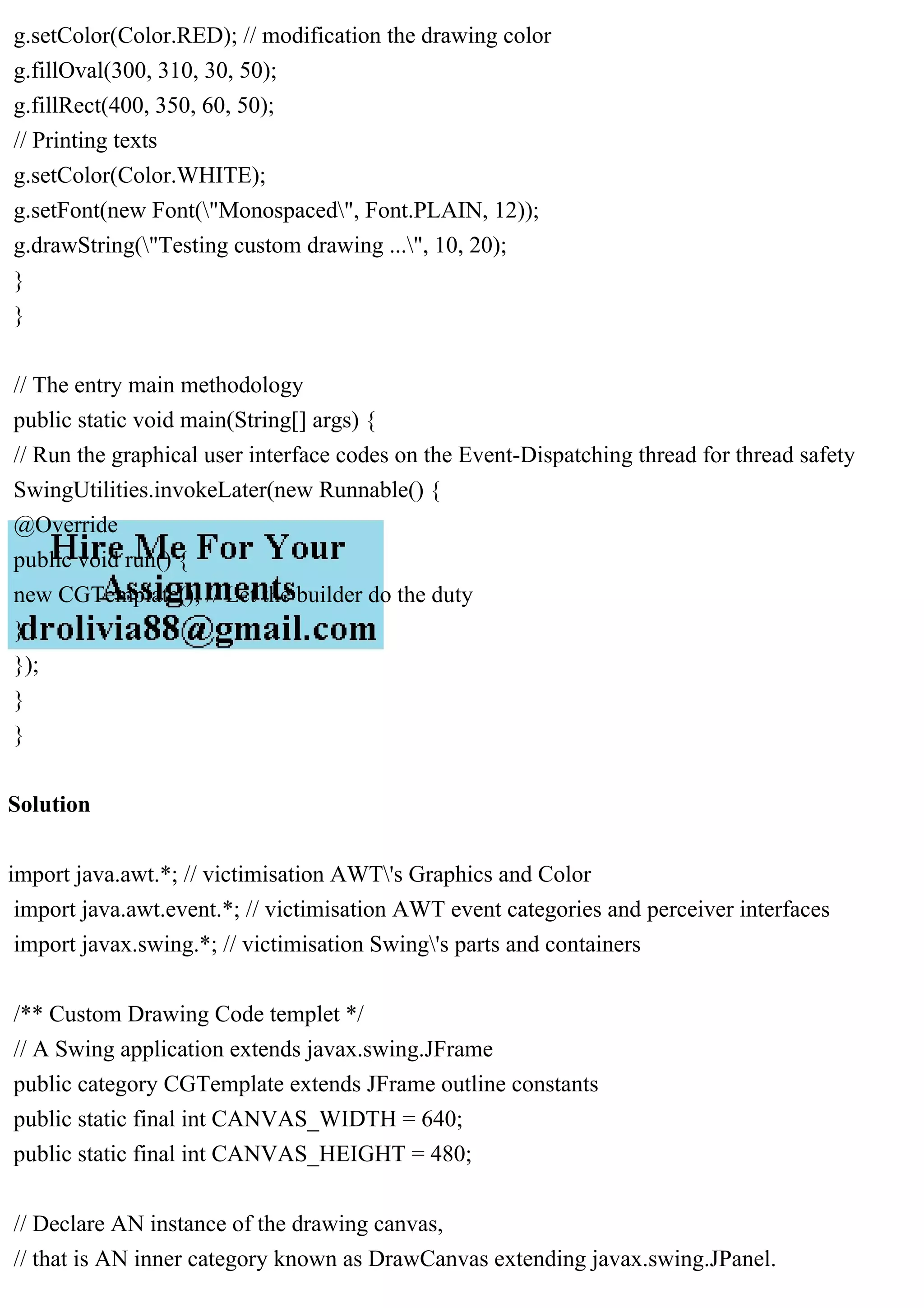 Import Java Awt Victimisation Awts Graphics And Color Impo Pdf