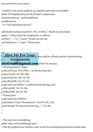 import java.awt.; victimisation AWTs Graphics and Color impo.pdf ...