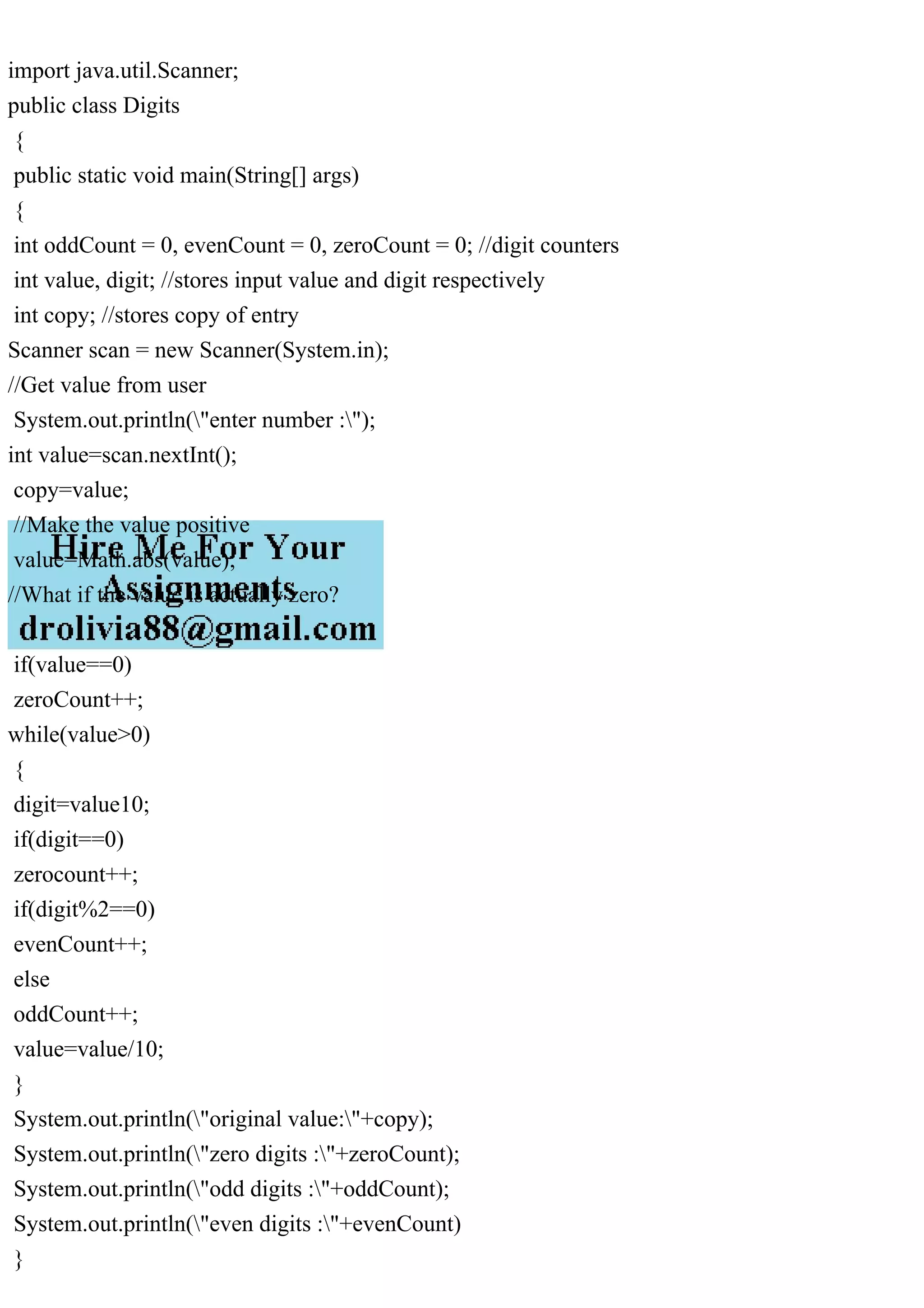 import java.util.Scanner;public class Digits { public static v.pdf | Programming Languages ...