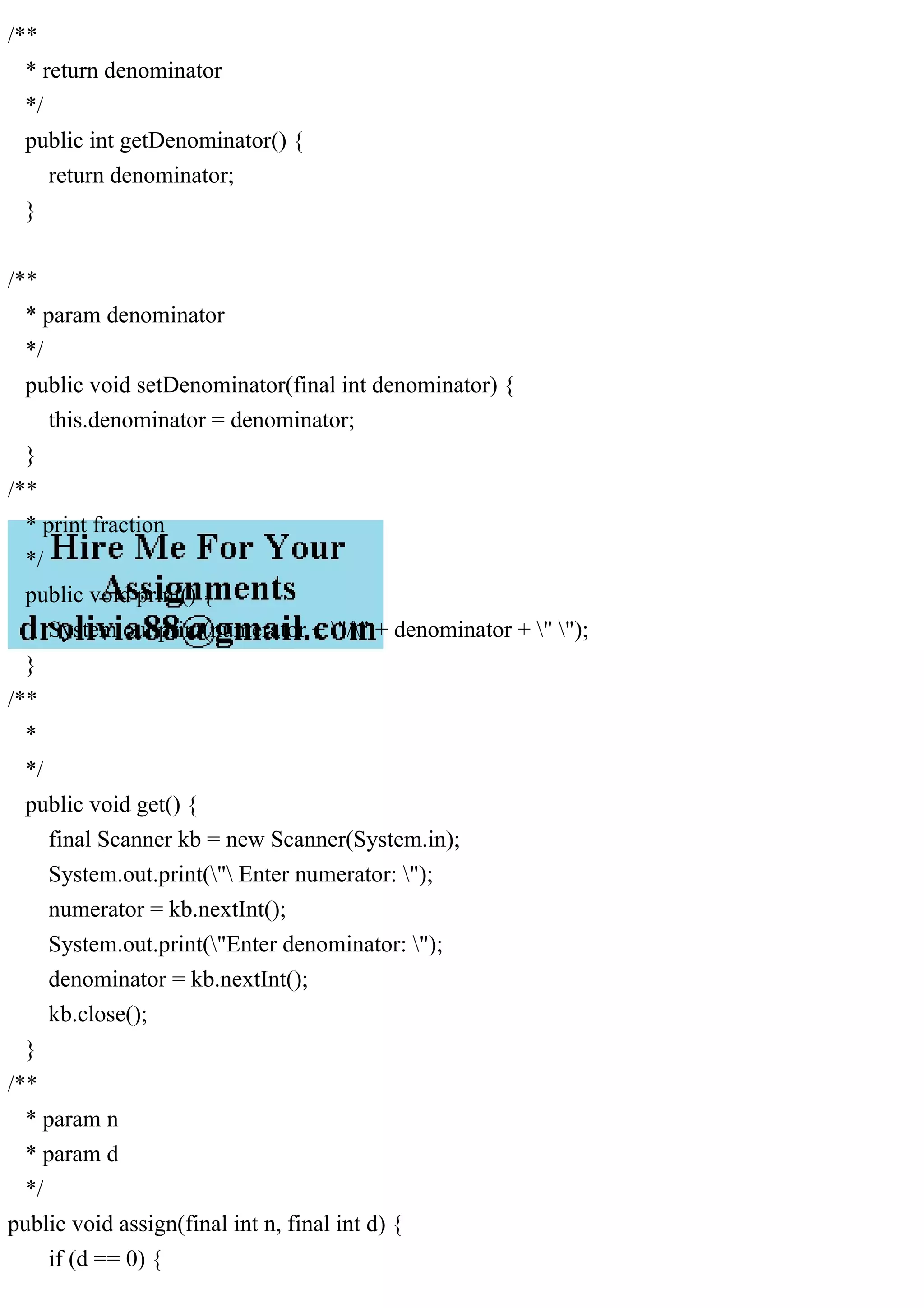 import java.util.Scanner;public class Fraction { instan.pdf