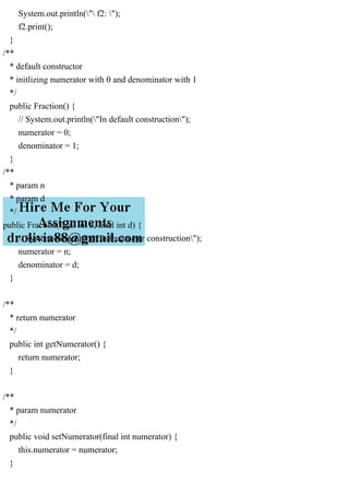 import java.util.Scanner;public class Fraction { instan.pdf