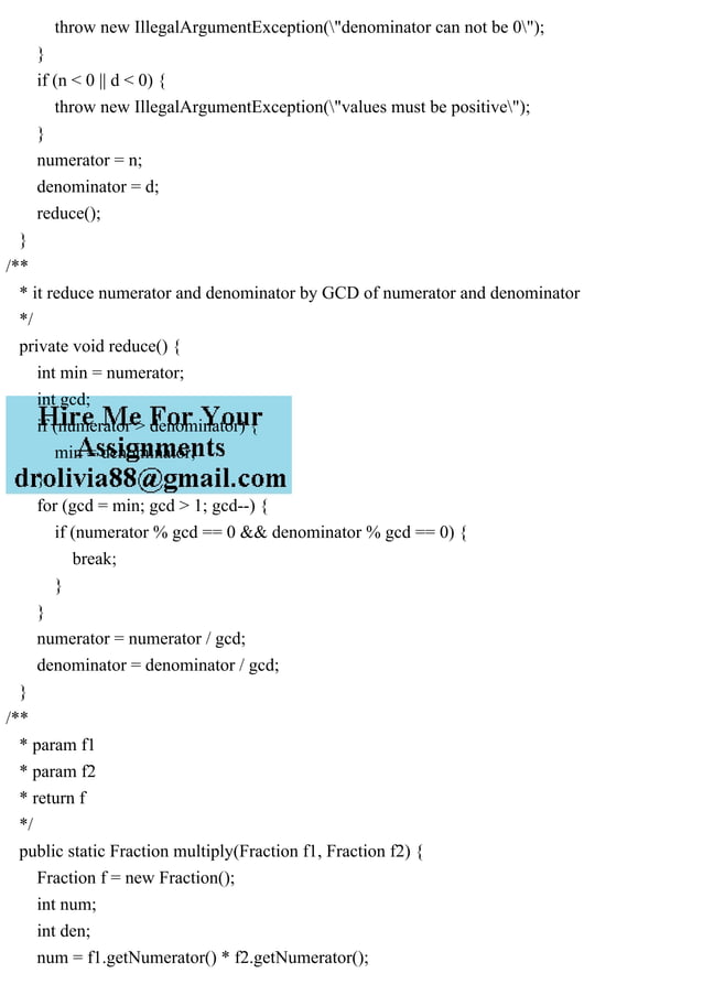 Import Java Util Scanner Public Class Fraction { Instan Pdf