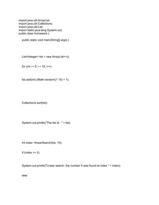 Import Random */ 1 /* Remember To Import Java.util. Random, Othe ...