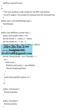 import javafx.application.Application; import javafx.stage.Stage;.pdf | Physics | Science