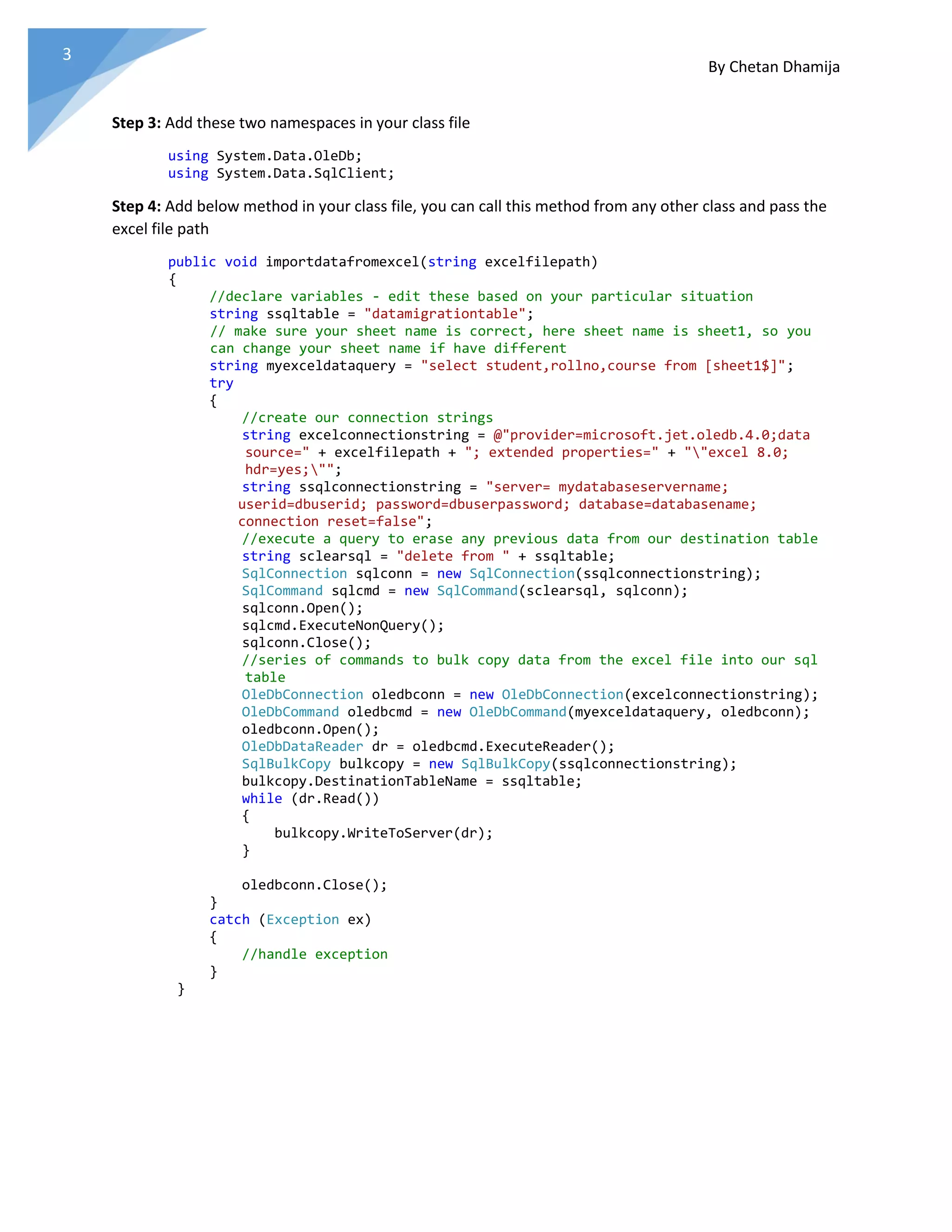 Excel to SQL Server | PDF Excel to SQL Server | PDF