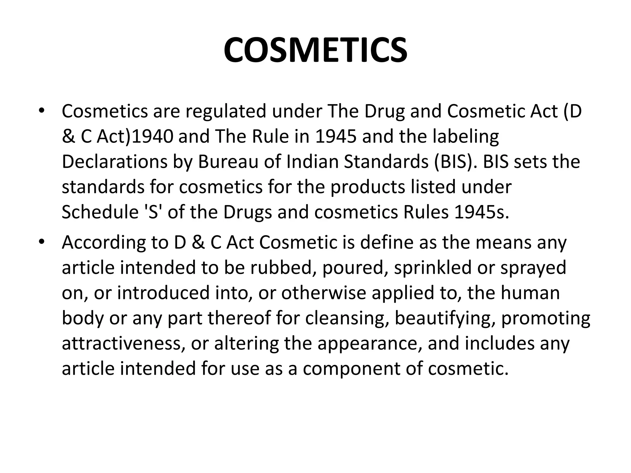 Import of cosmetics | PPTX