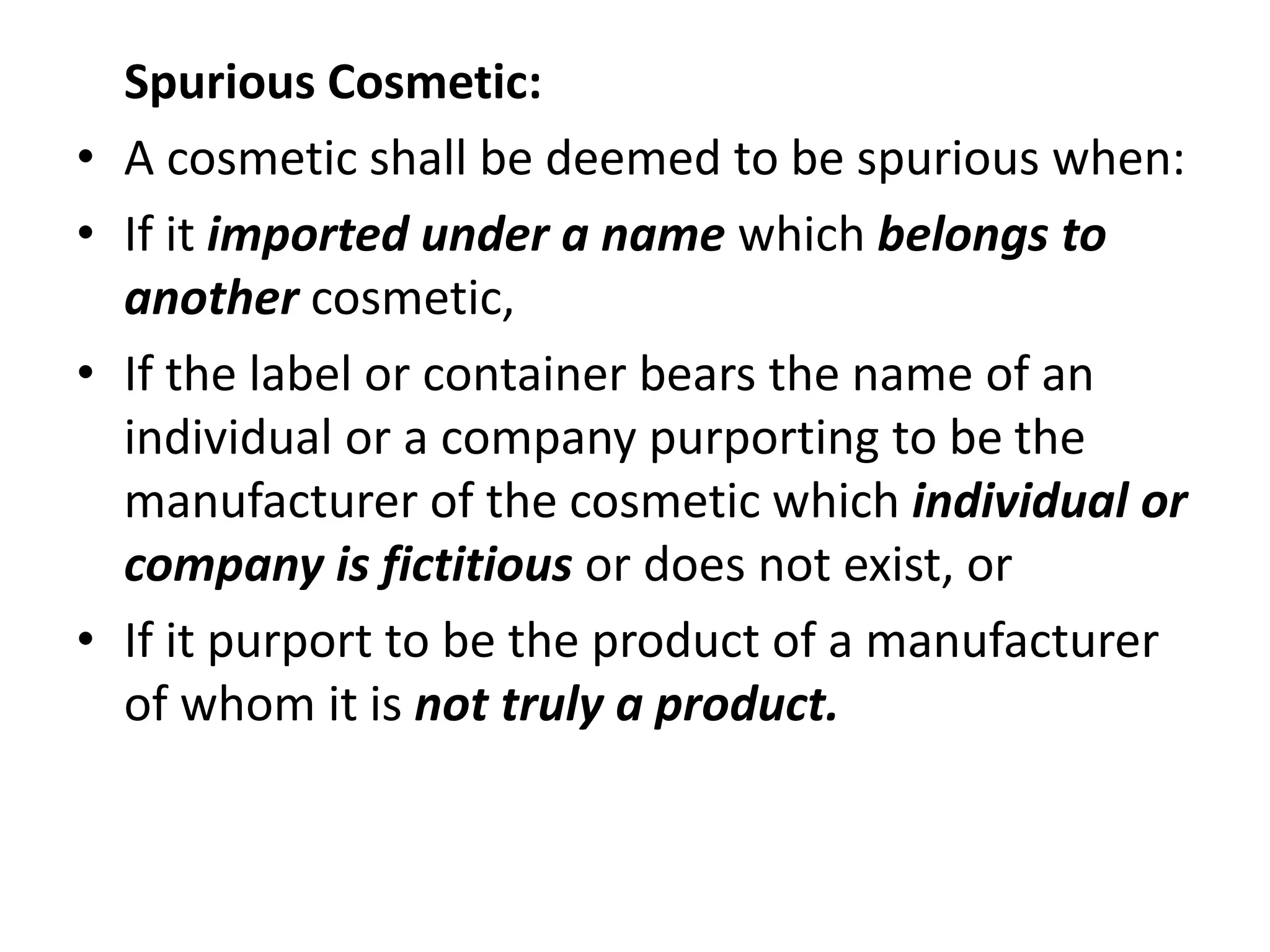 Import of cosmetics | PPTX