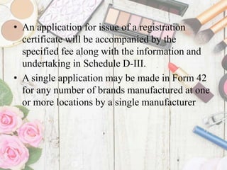 Import of cosmetics regulatory requirements | PPTX