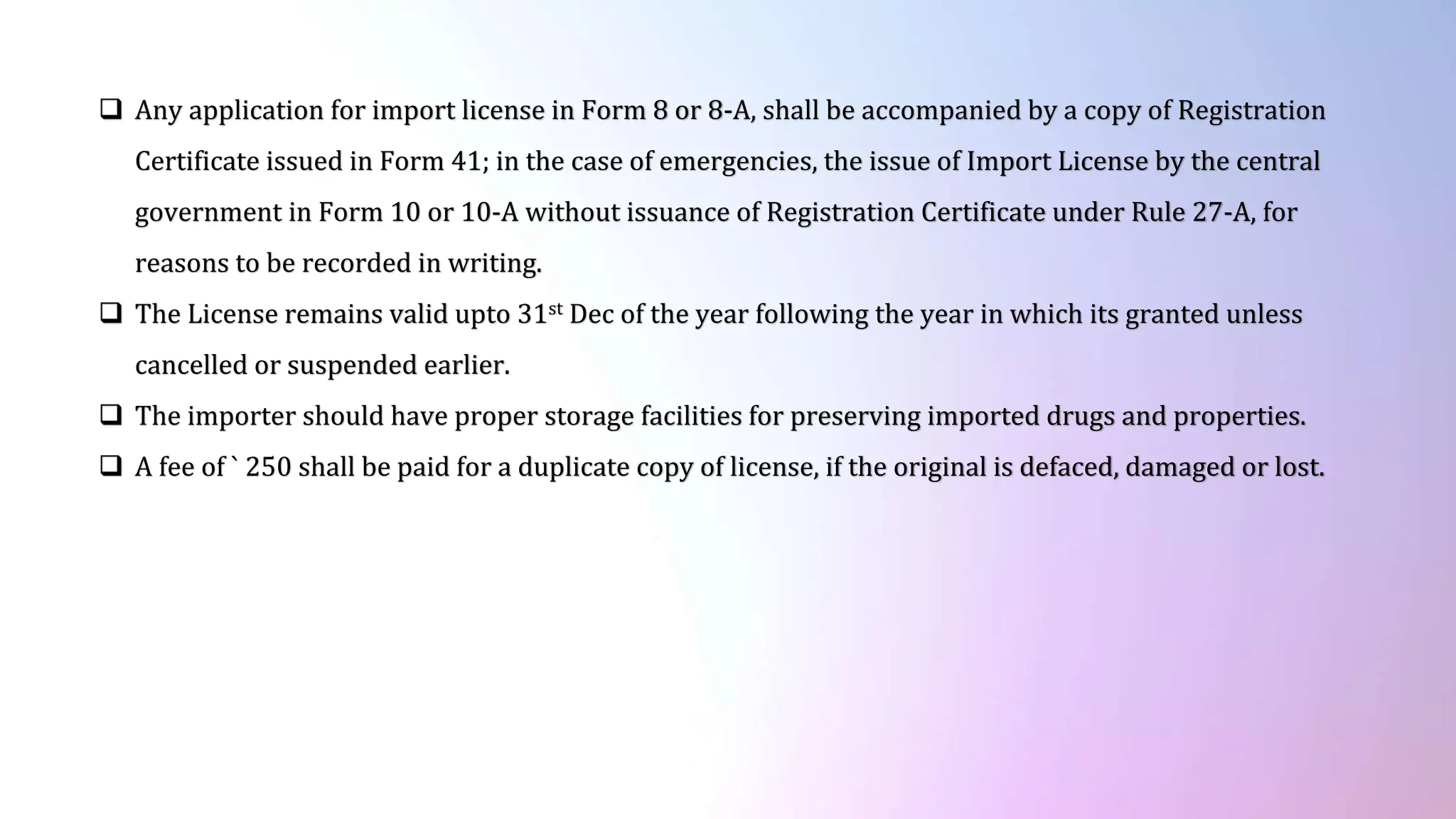Import of drugs - Drugs and cosmetic Act 1940 and rules 1945 | PPTX