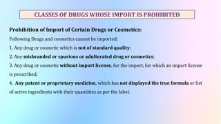 Import of drugs - Drugs and cosmetic Act 1940 and rules 1945 | PPTX ...