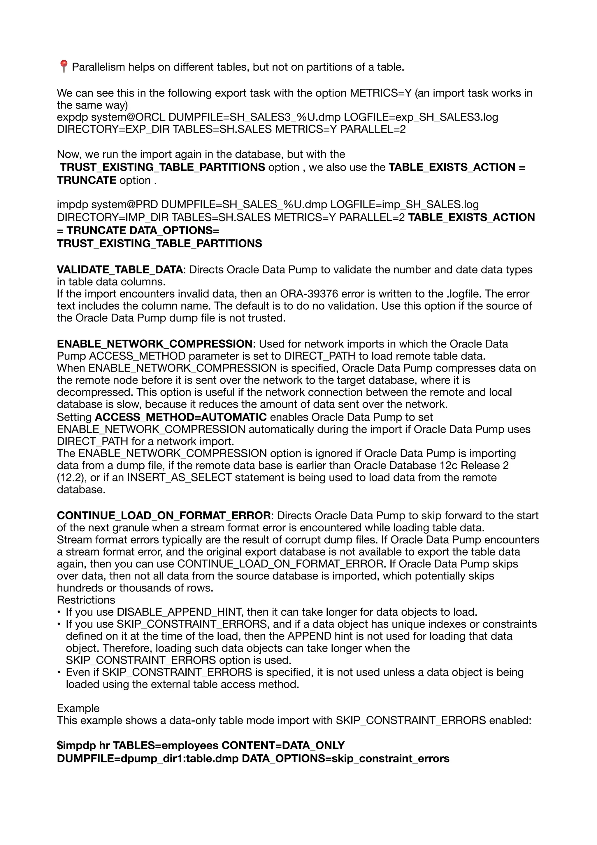 Import option in Oracle Database : tip & trick🧶.pdf