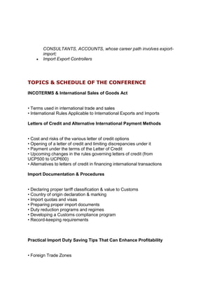 Import Presentation | DOCX | Business | Business and Finance