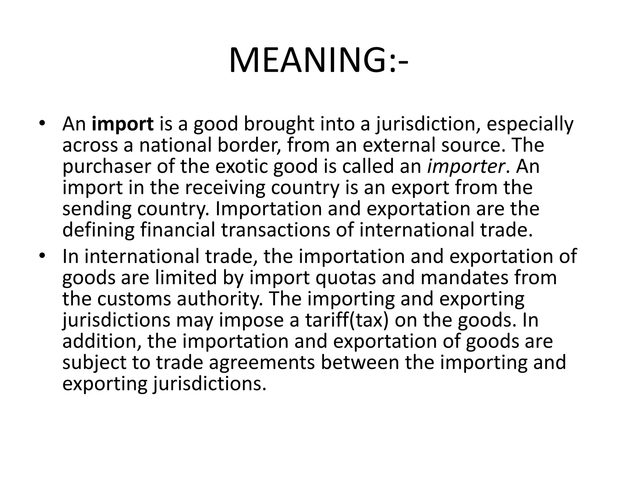 Import procedure | PPTX