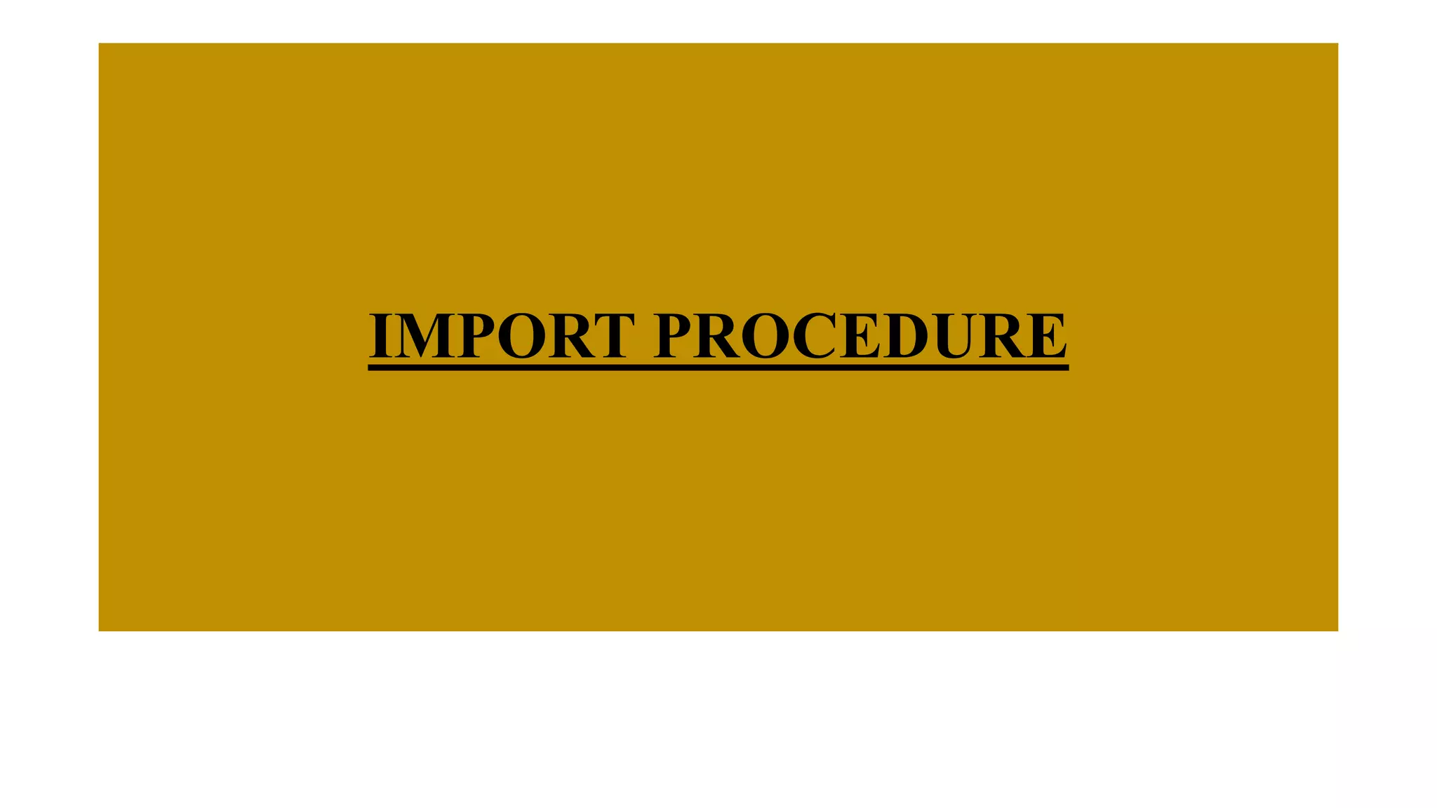 Import procedure | PPTX