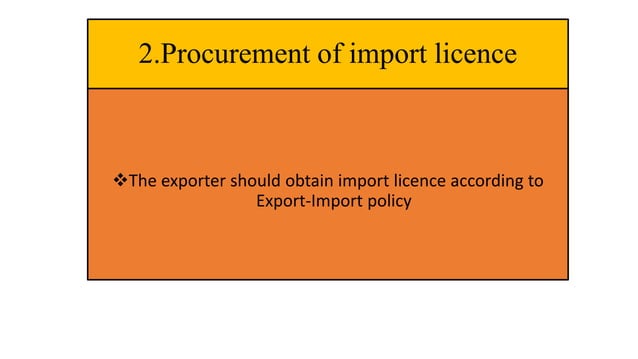 Import procedure | PPT