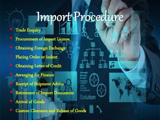Import procedure | PPTX | Business | Business and Finance