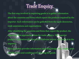 Import procedure | PPTX | Business | Business and Finance