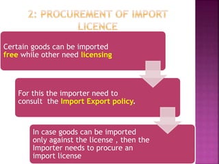 IMPORT PROCEDURE.pptx notes bennrngmrmkf | PPTX