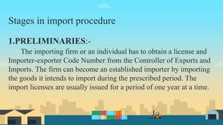 presentation on import procedure. Power point presentation point | PPTX
