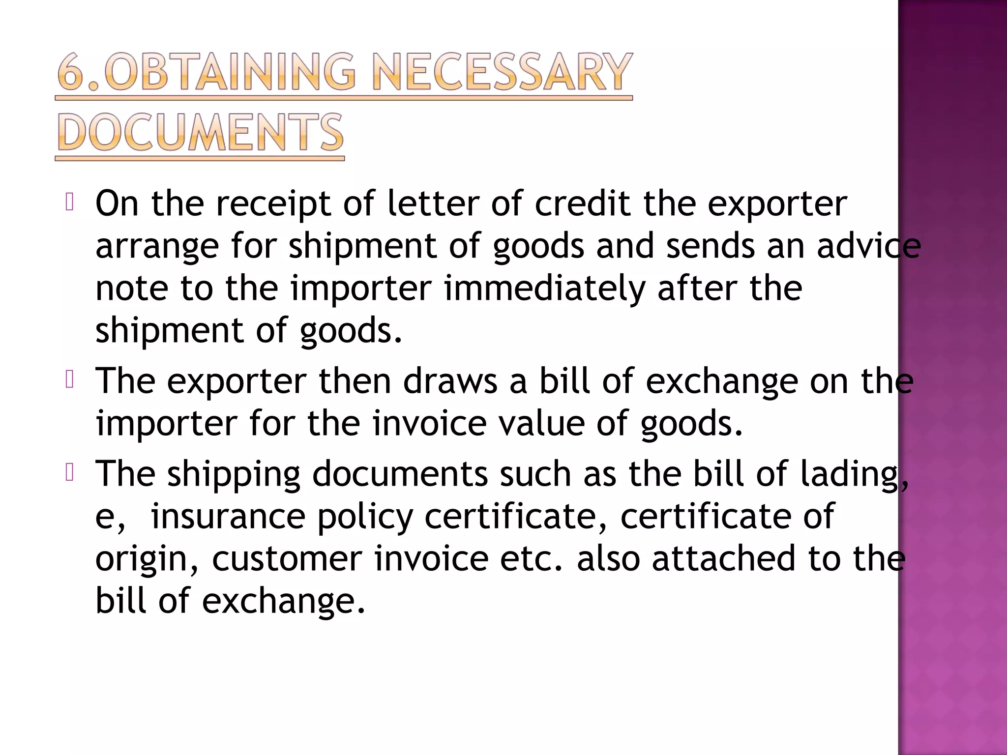 Import procedure and documentation | PPT