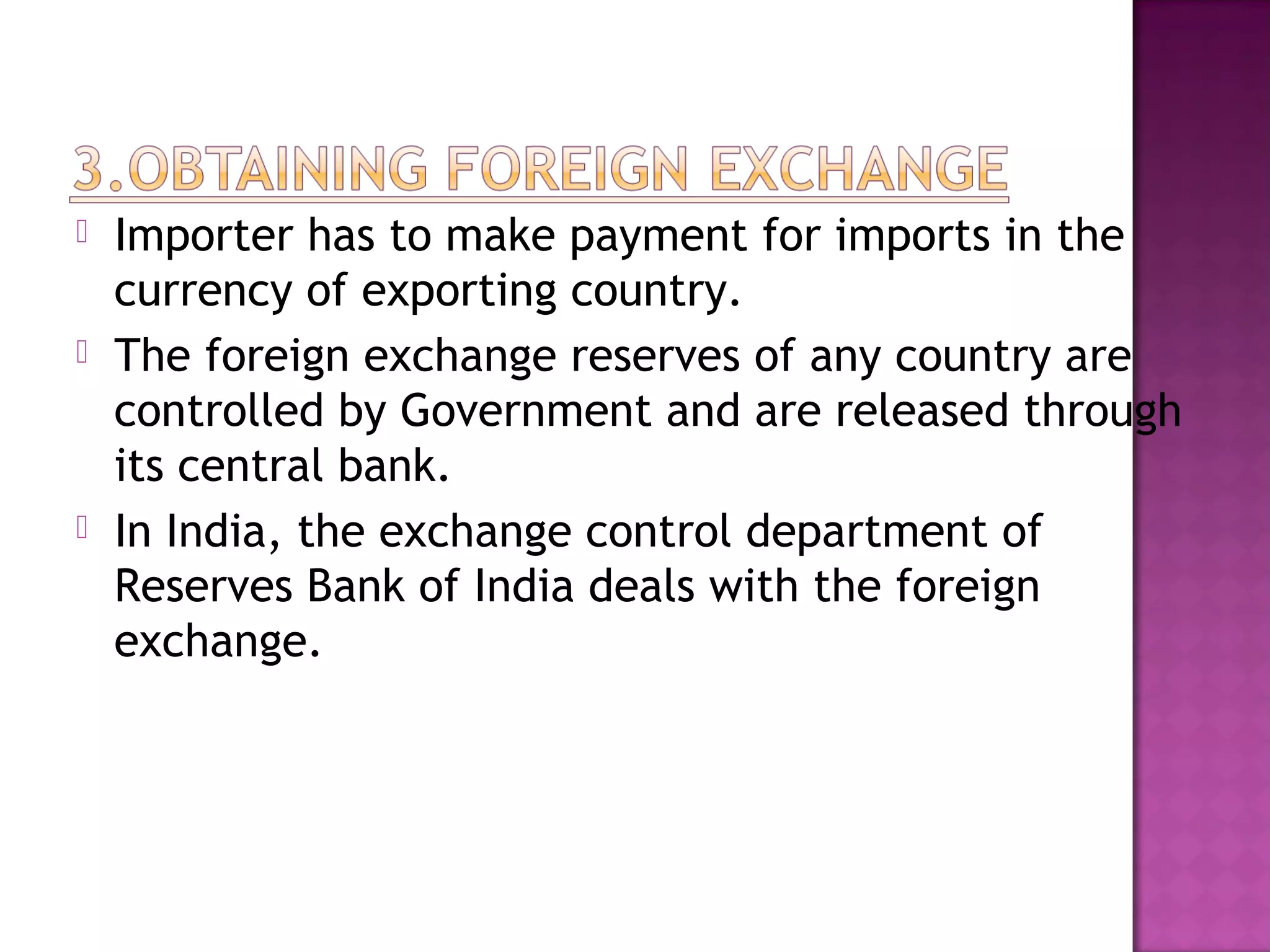 Import procedure and documentation | PPT