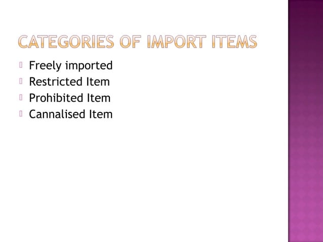 Import procedure and documentation | PPT