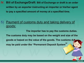 Import procedure and finance | PPTX