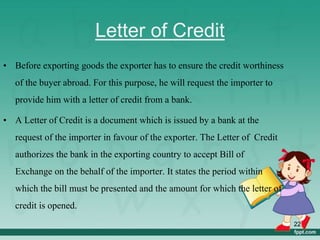 Import procedure and finance | PPTX