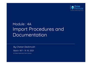 Import Documentation and Procedures | PPT