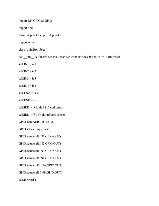 import RPi-GPIO as GPIO import time #from AlphaBot import AlphaBot imp.pdf