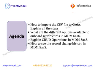 Import the CSV file to C360, CRUD Operations & Record History.pdf
