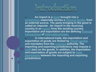 Import trade | PPTX