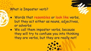 Imposter Verbs. education, types of verbs | PDF