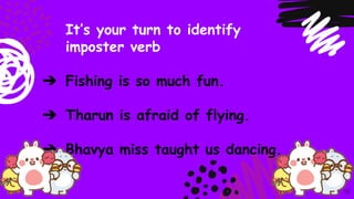 Imposter Verbs. education, types of verbs | PDF