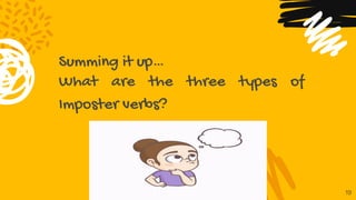 Imposter Verbs. education, types of verbs | PDF