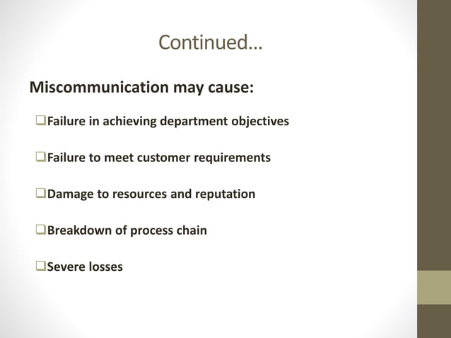 Impotance and impact of communication in production process | PPT