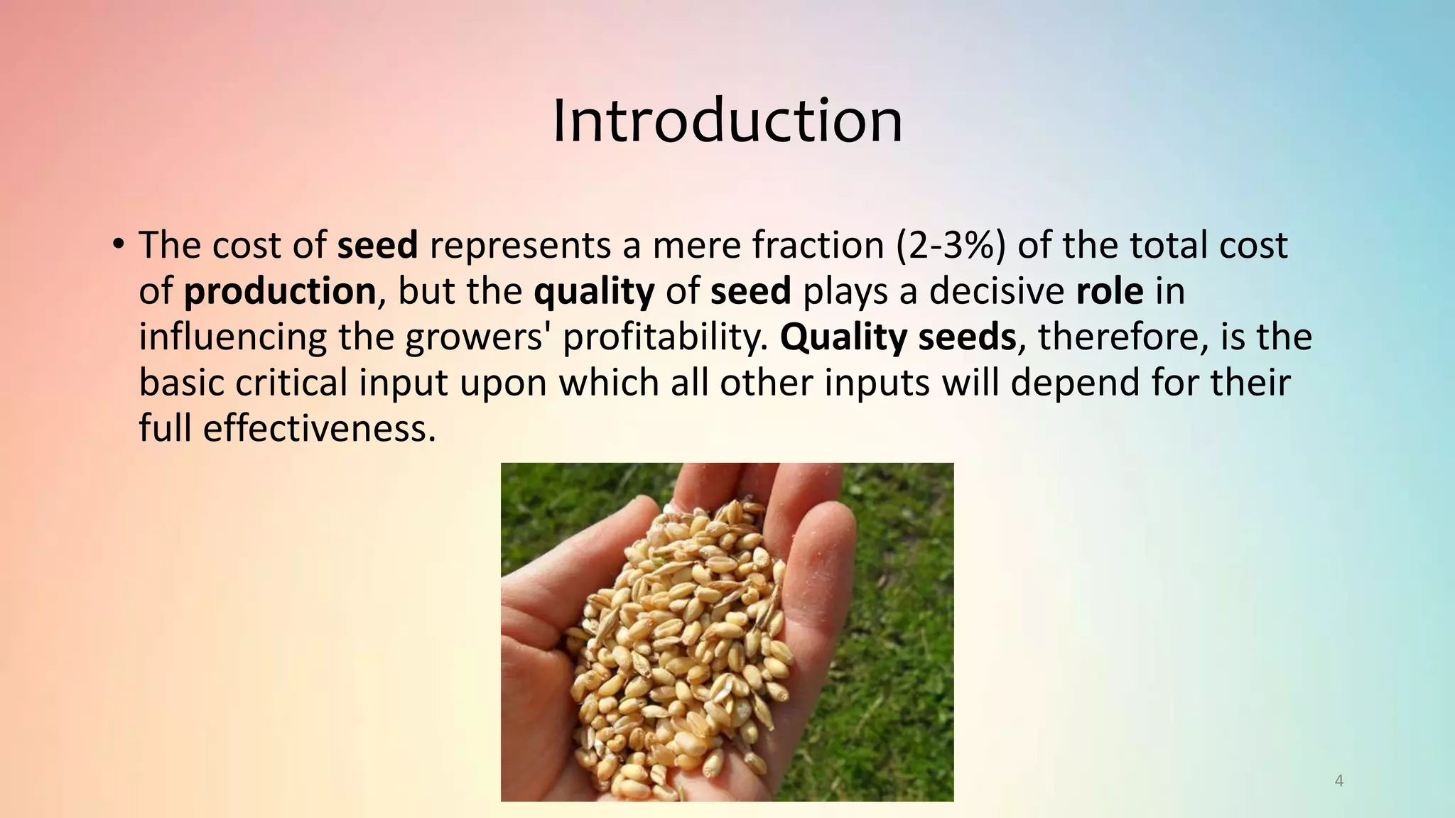 Importance of quality seed production to achieve SDG in Bangladesh ...