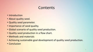 Importance of quality seed production to achieve SDG in Bangladesh. | PPTX | Agriculture ...