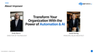 Jacob Haning and Andy Warns - Hyperautomation - The New Era of Digital Transformation | PPT