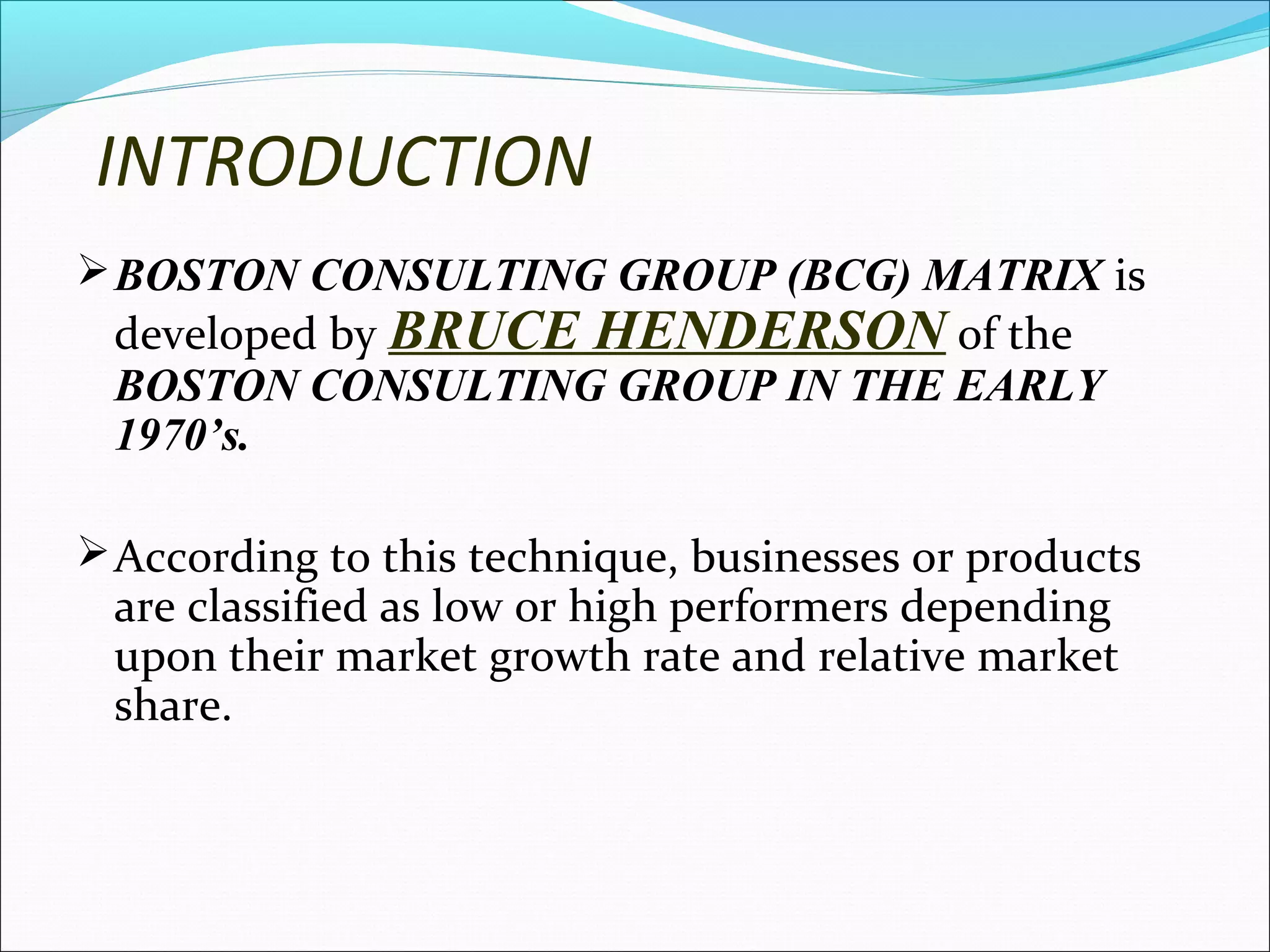 PPT ON BCG Matrix | PPT