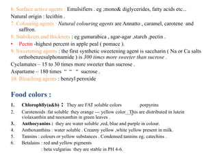 food technology objective important points | PPTX | Chemistry | Science