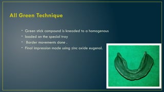 imppression techniques for edentulous jaws | PPTX
