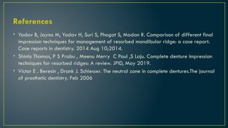 imppression techniques for edentulous jaws | PPTX