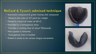 imppression techniques for edentulous jaws | PPTX