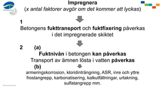 Impregnering av undervattenskonstruktioner - Anders Selander, Cementa. | PPTX | Chemistry | Science