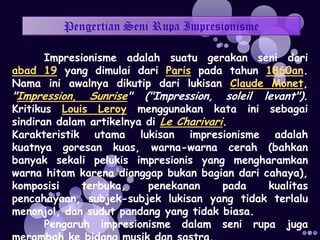 Pengertian Impresionisme | PPTX