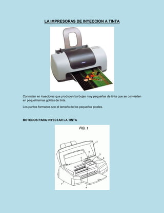 Impresoras de inyeccion a tinta. | DOCX